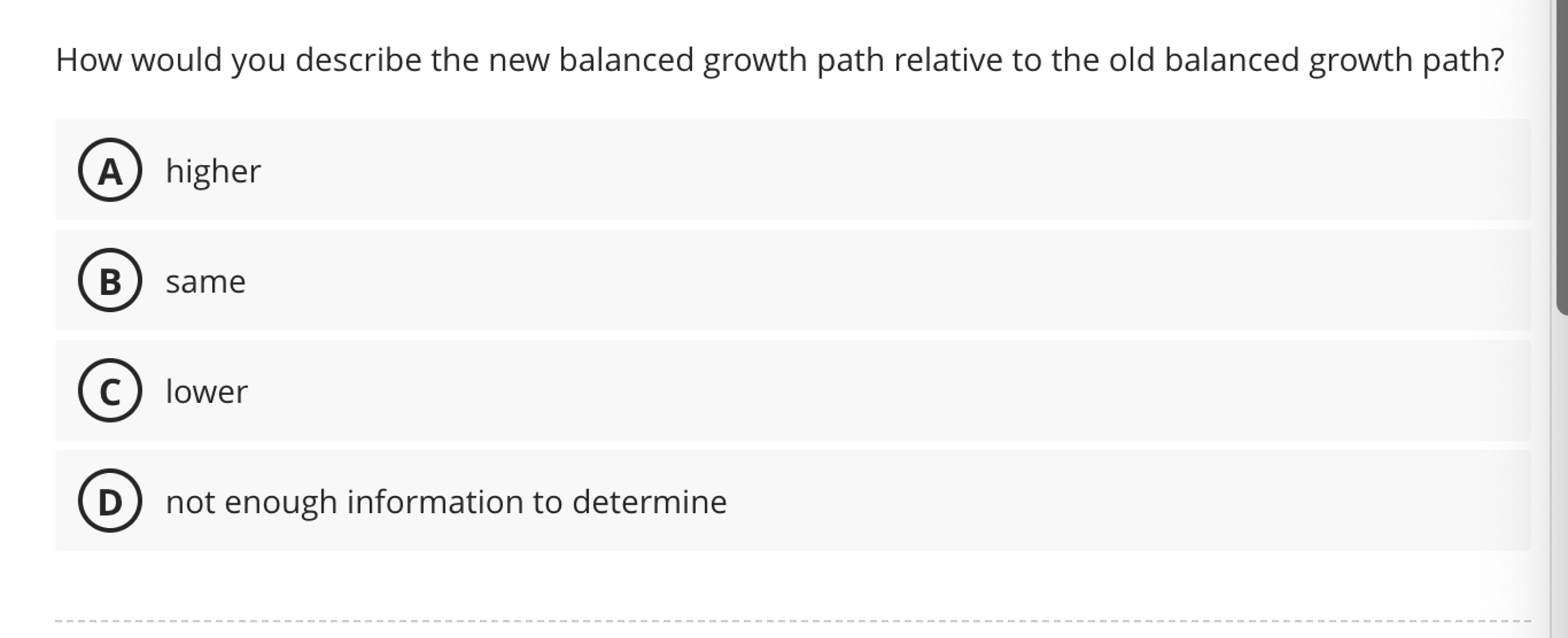 Solved How would you describe the new balanced growth path | Chegg.com
