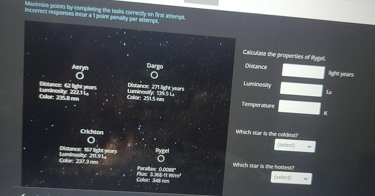 Solved Maximize points by completing the tasks correctly on | Chegg.com