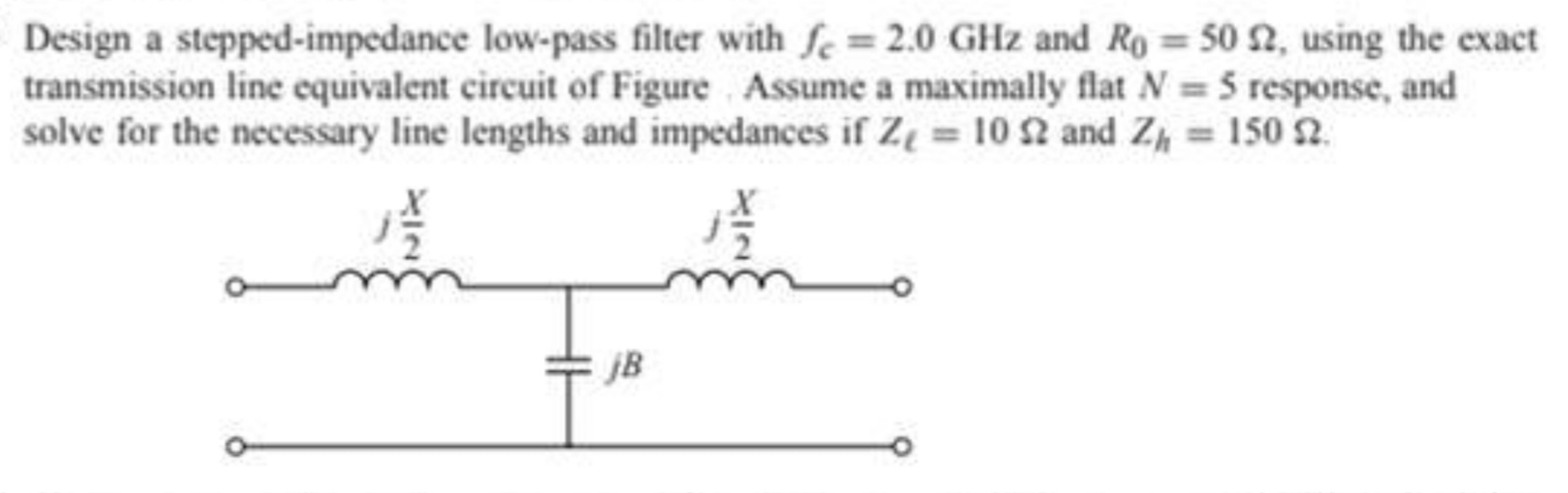 Solved Design a stepped-impedance low-pass filter with | Chegg.com