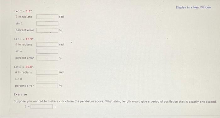 Solved Active Figure - The Simple Pendulum The animation | Chegg.com