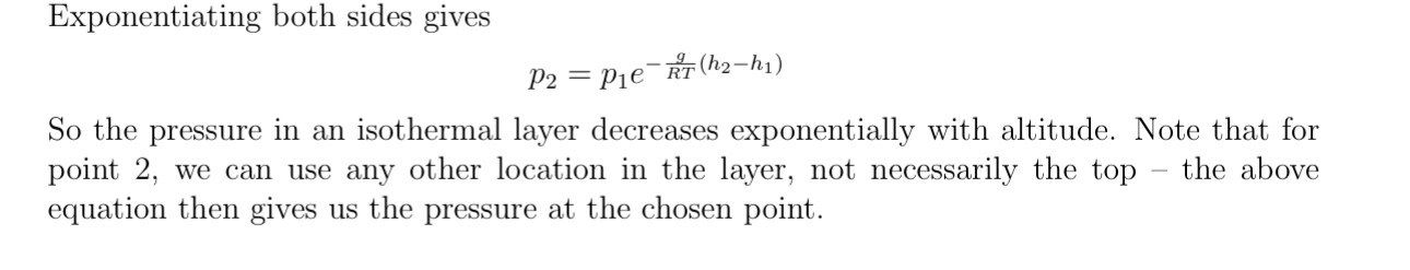 Solved An isothermal atmosphere layer with temperature T | Chegg.com