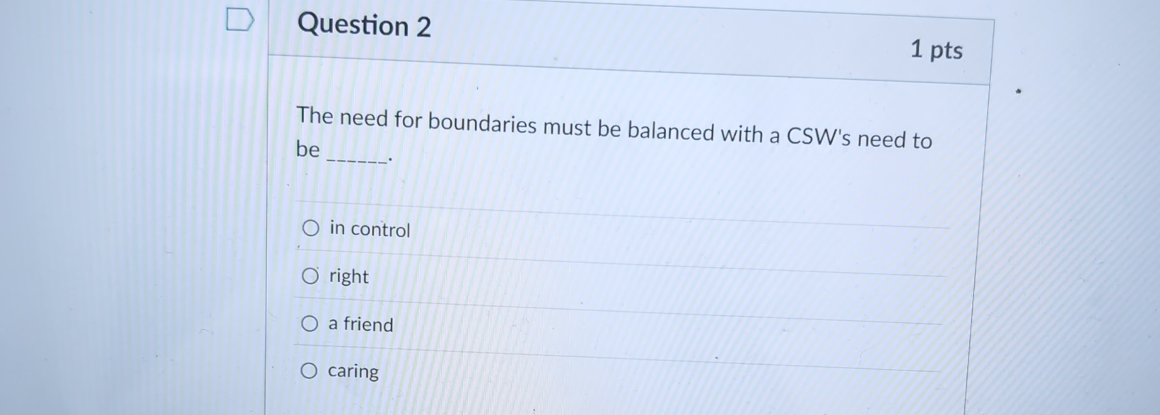 Solved Question 21 ﻿ptsThe need for boundaries must be | Chegg.com