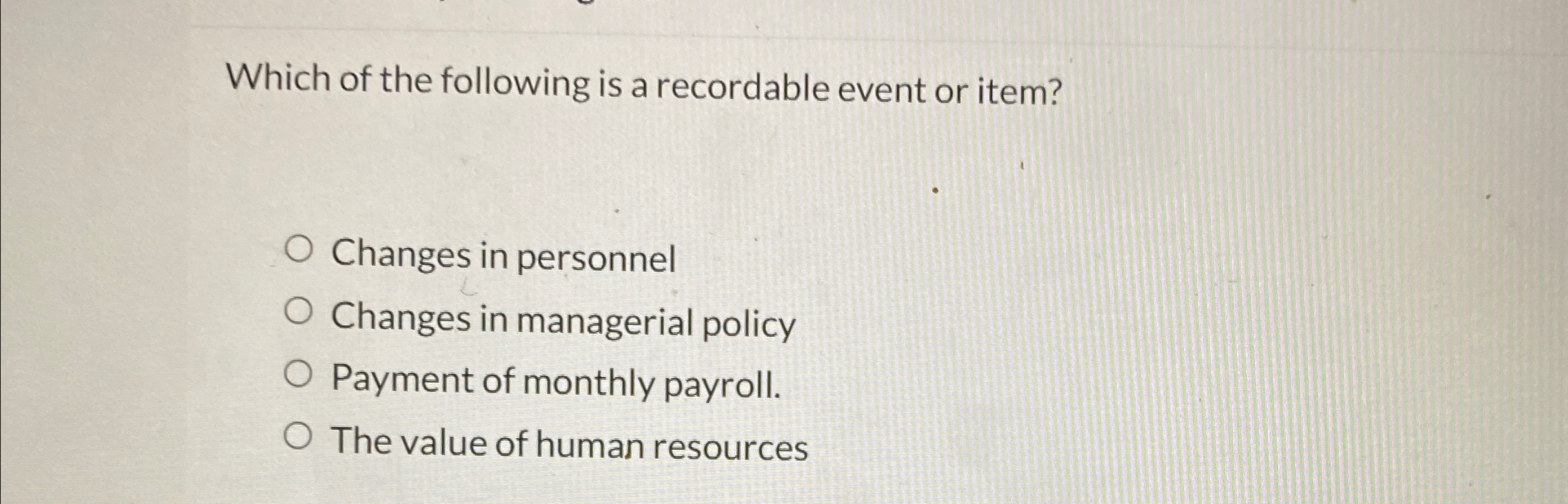 Solved Which of the following is a recordable event or | Chegg.com