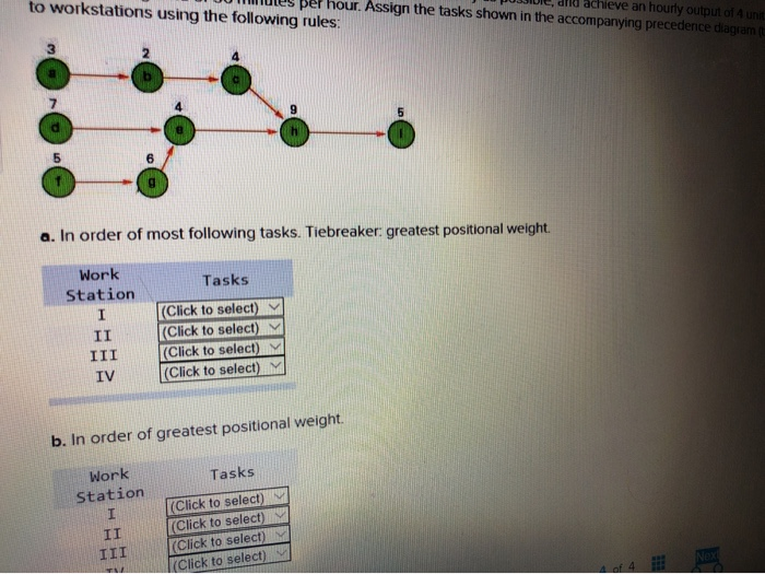 Solved A manager wants to assign tasks to workstations as | Chegg.com