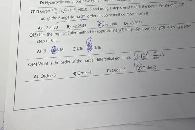 Solved Q12) Given 3dxdy+5y=e0.x,y(0.3)=5 and using a step | Chegg.com Solved Q12) Given 3dxdy+5y=e0.x,y(0.3)=5 and using a step | Chegg.com