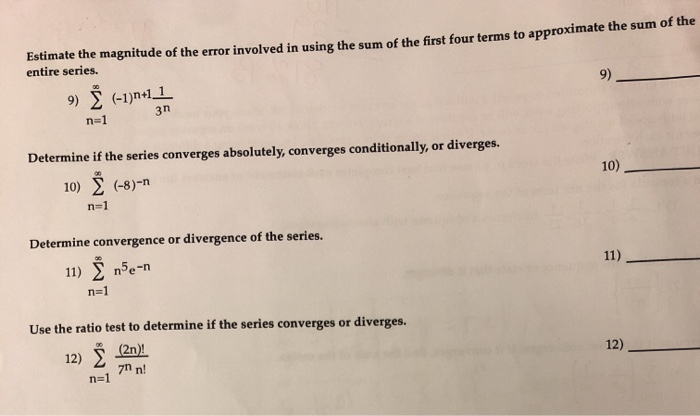 Solved Estimate the magnitude of the error involved in using | Chegg.com