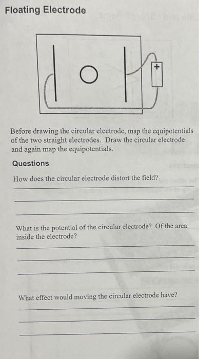 Solved Floating Electrode Before drawing the circular | Chegg.com