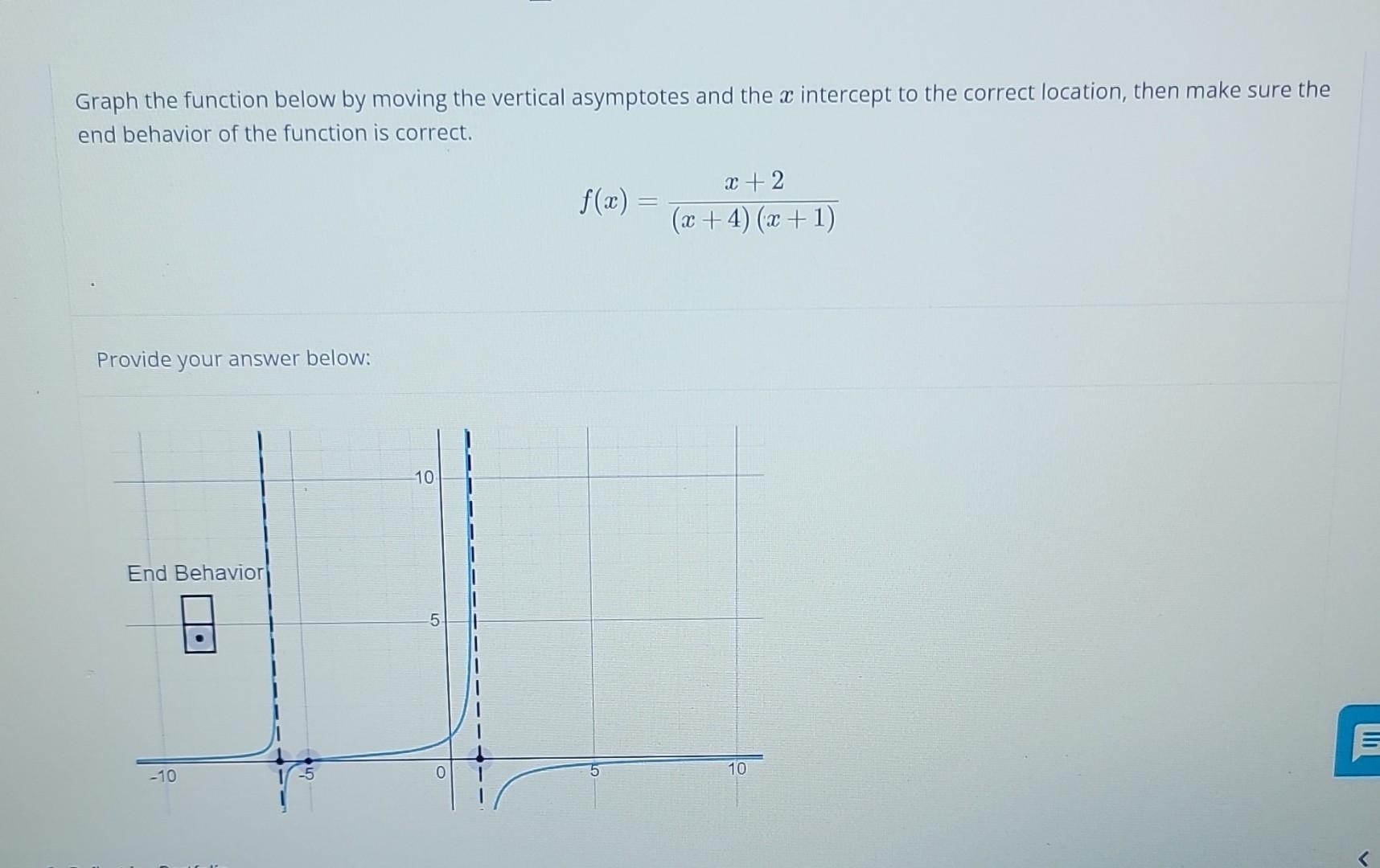 Solved Graph the function below by moving the vertical | Chegg.com
