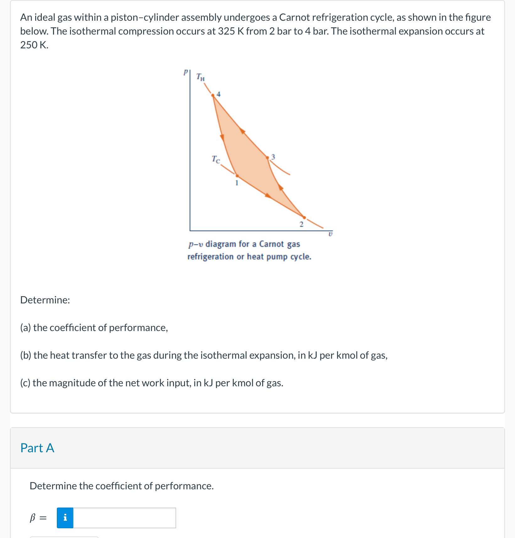 Solved An ideal gas within a piston-cylinder assembly | Chegg.com