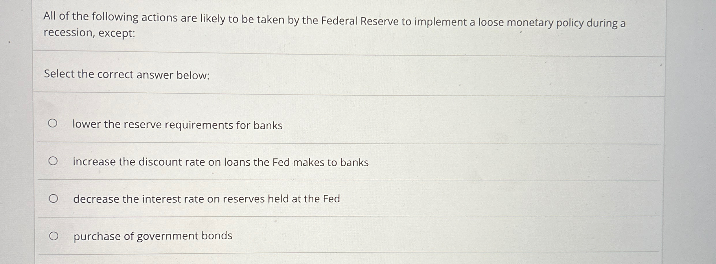 Solved All of the following actions are likely to be taken | Chegg.com