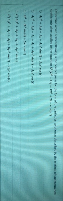 Solved Determine which of the following is the correct guess | Chegg.com