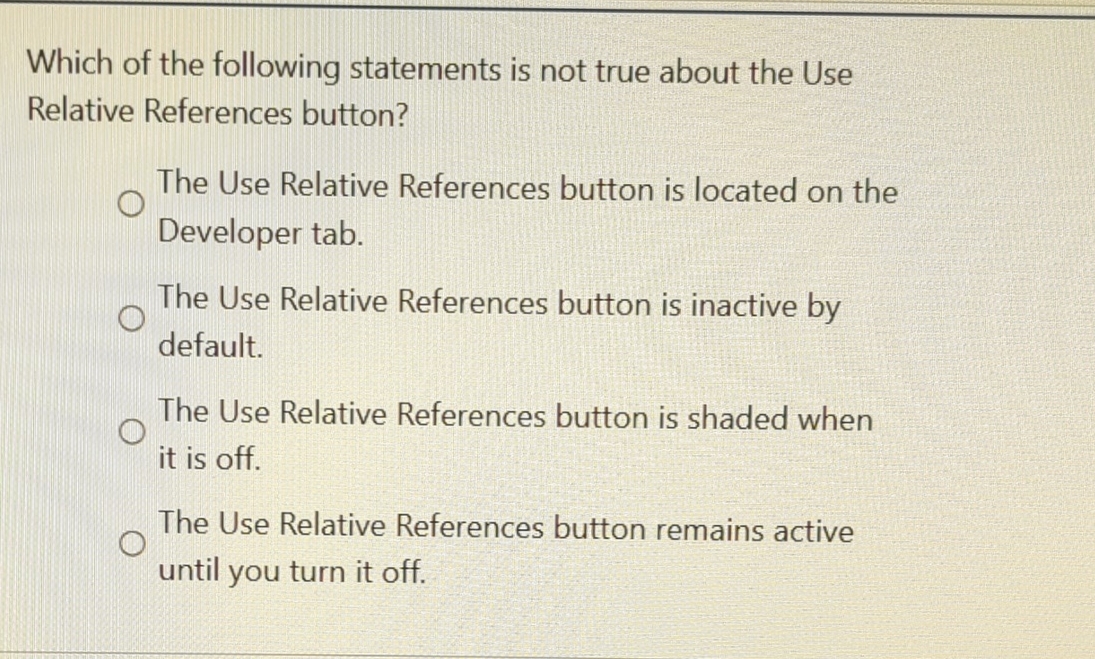 Solved Which of the following statements is not true about | Chegg.com