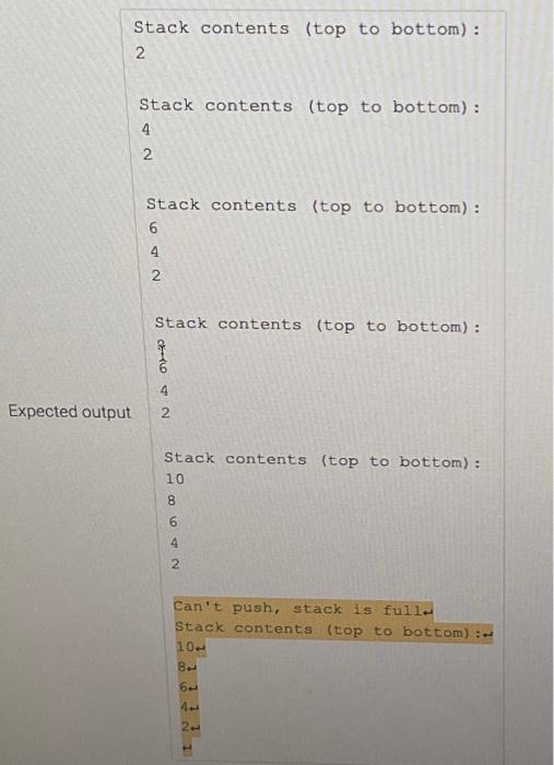 Push Input Push Push Push 4 Push 8 Push | Chegg.com