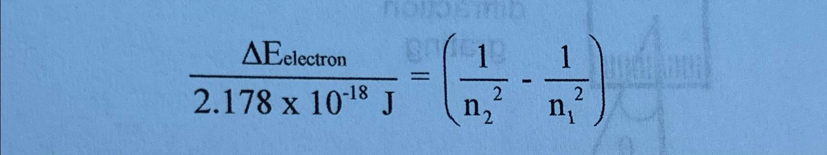 Solved Using Equation 4 ﻿what Is The Electron Energy Level