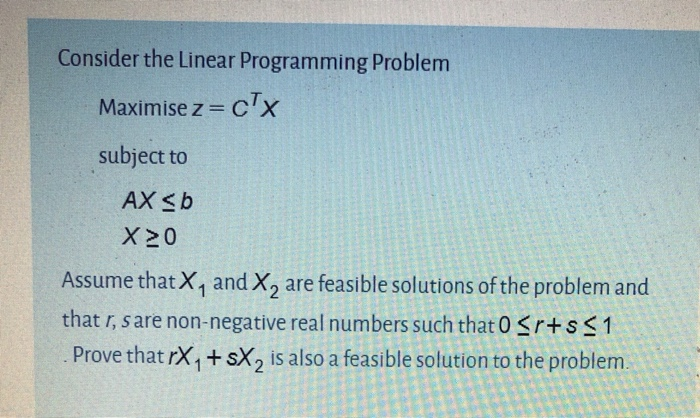 Solved Consider The Linear Programming Problem Maximise 4592