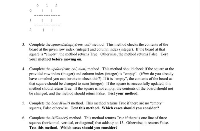 Solved Background Information: Numerical Tic Tac Toe is a | Chegg.com