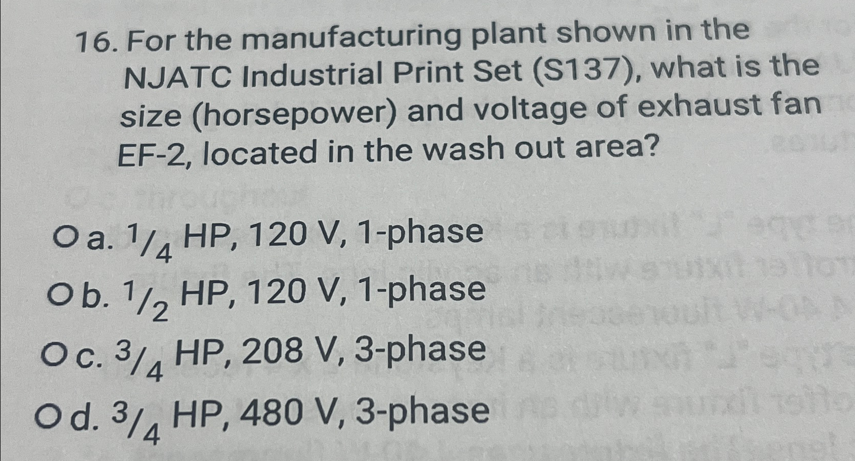 Solved For the manufacturing plant shown in the NJATC | Chegg.com