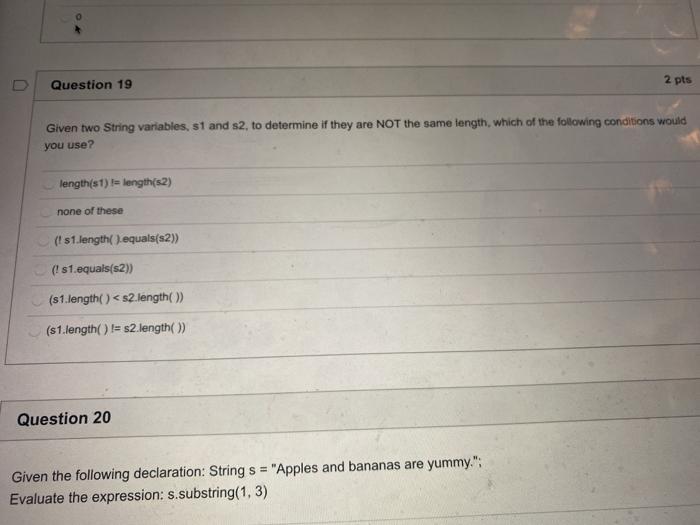Solved Given The Following Declarations String St Banana