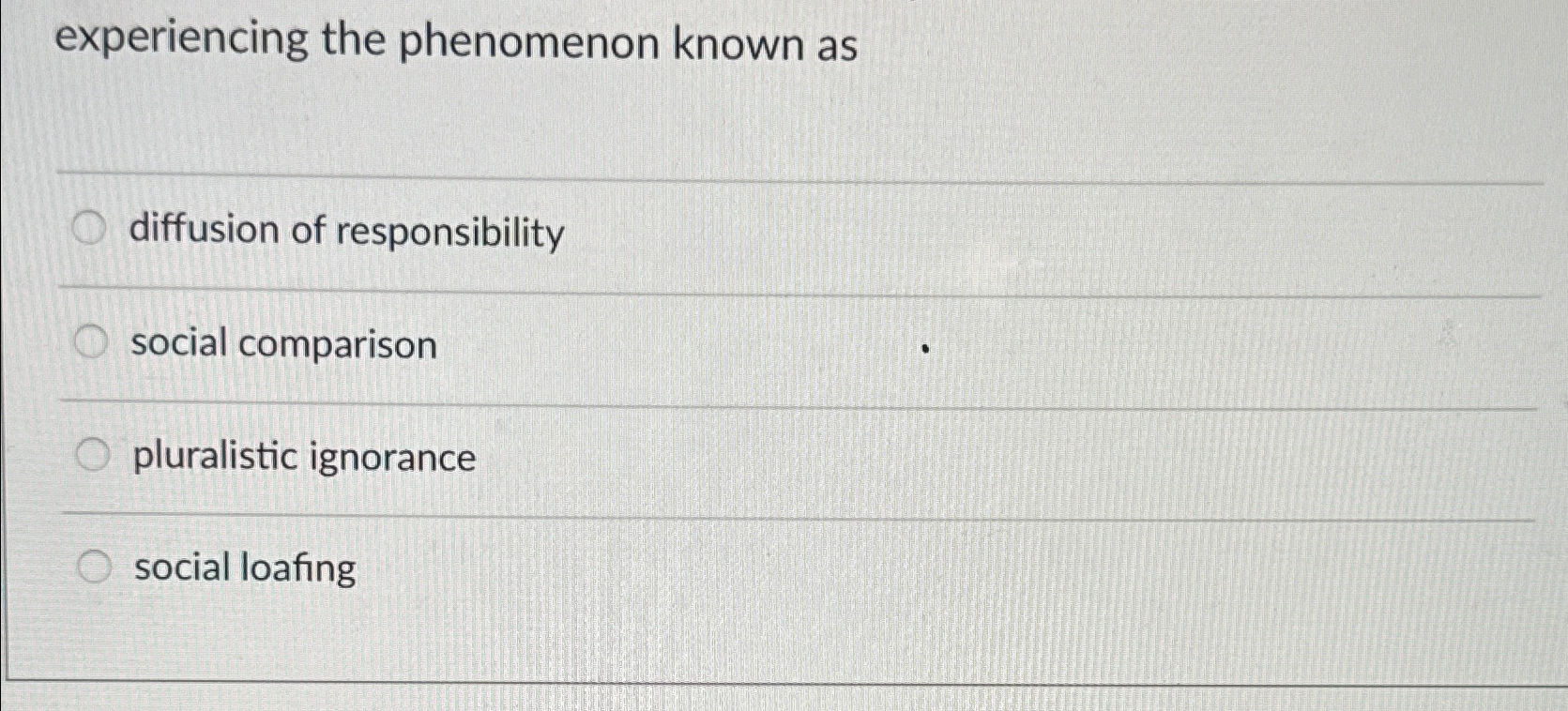 Solved experiencing the phenomenon known asdiffusion of | Chegg.com