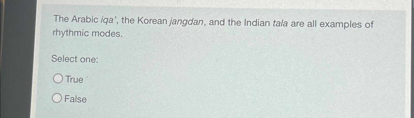 Solved The Arabic iqa', the Korean jangdan, and the Indian | Chegg.com