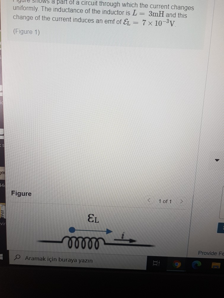 Solved a part of a circuit through which the current changes | Chegg.com