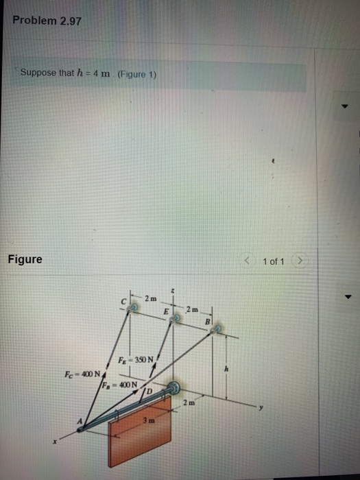 Solved Problem 2.97 Suppose that h = 4 m (Figure 1) Figure