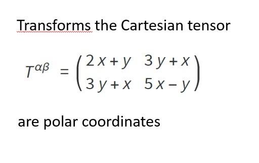 Solved Transforms The Cartesian Tensor 1985