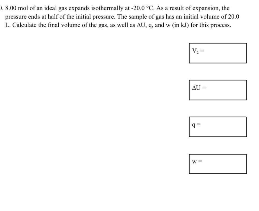 Solved . 8.00mol of an ideal gas expands isothermally at | Chegg.com