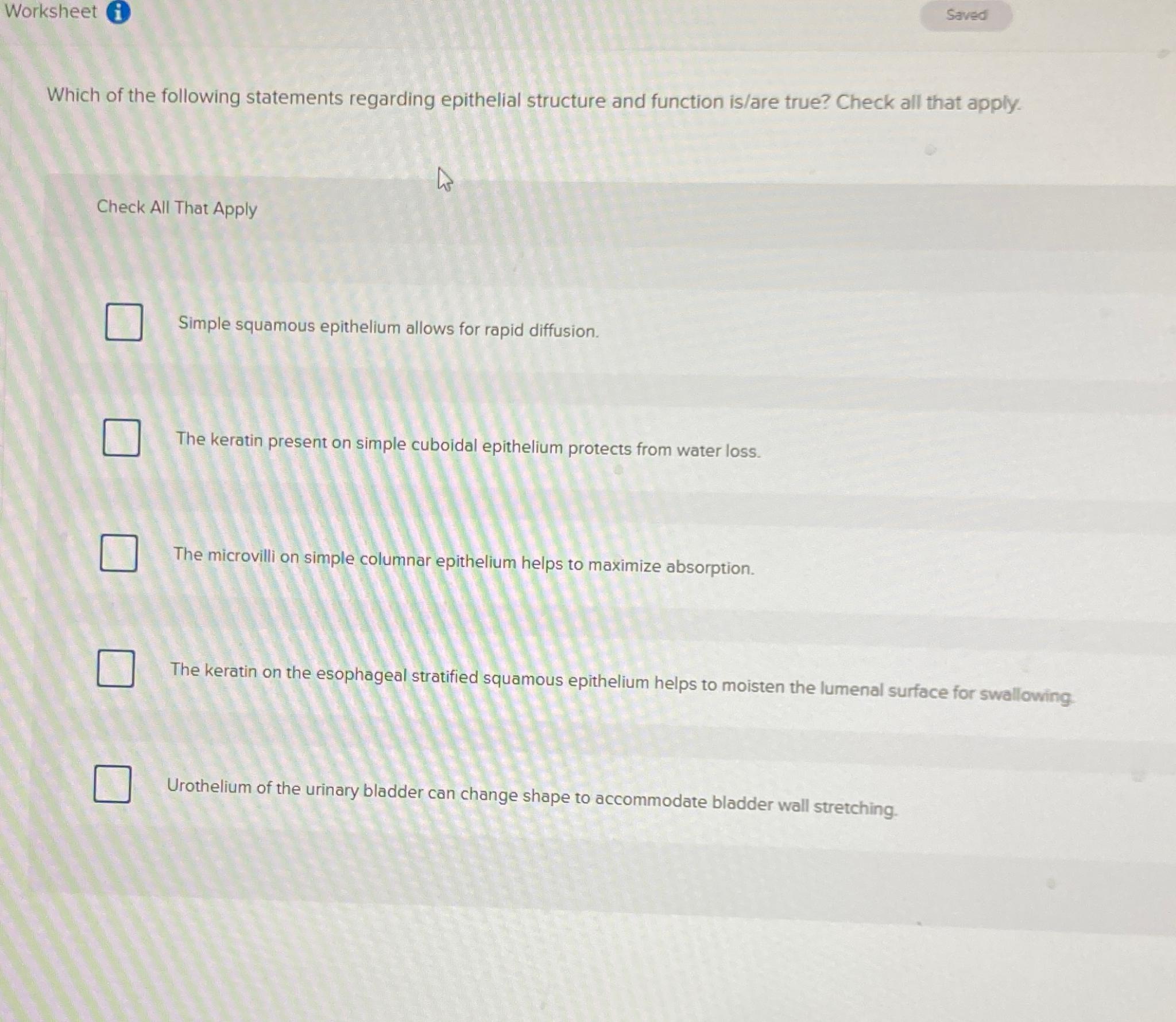 Solved Worksheet iWhich of the following statements | Chegg.com