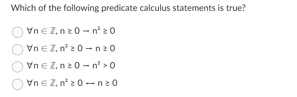 Solved Which of the following predicate calculus statements | Chegg.com