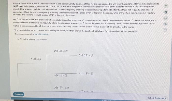 Solved A course in statistics is one of the most difficult | Chegg.com