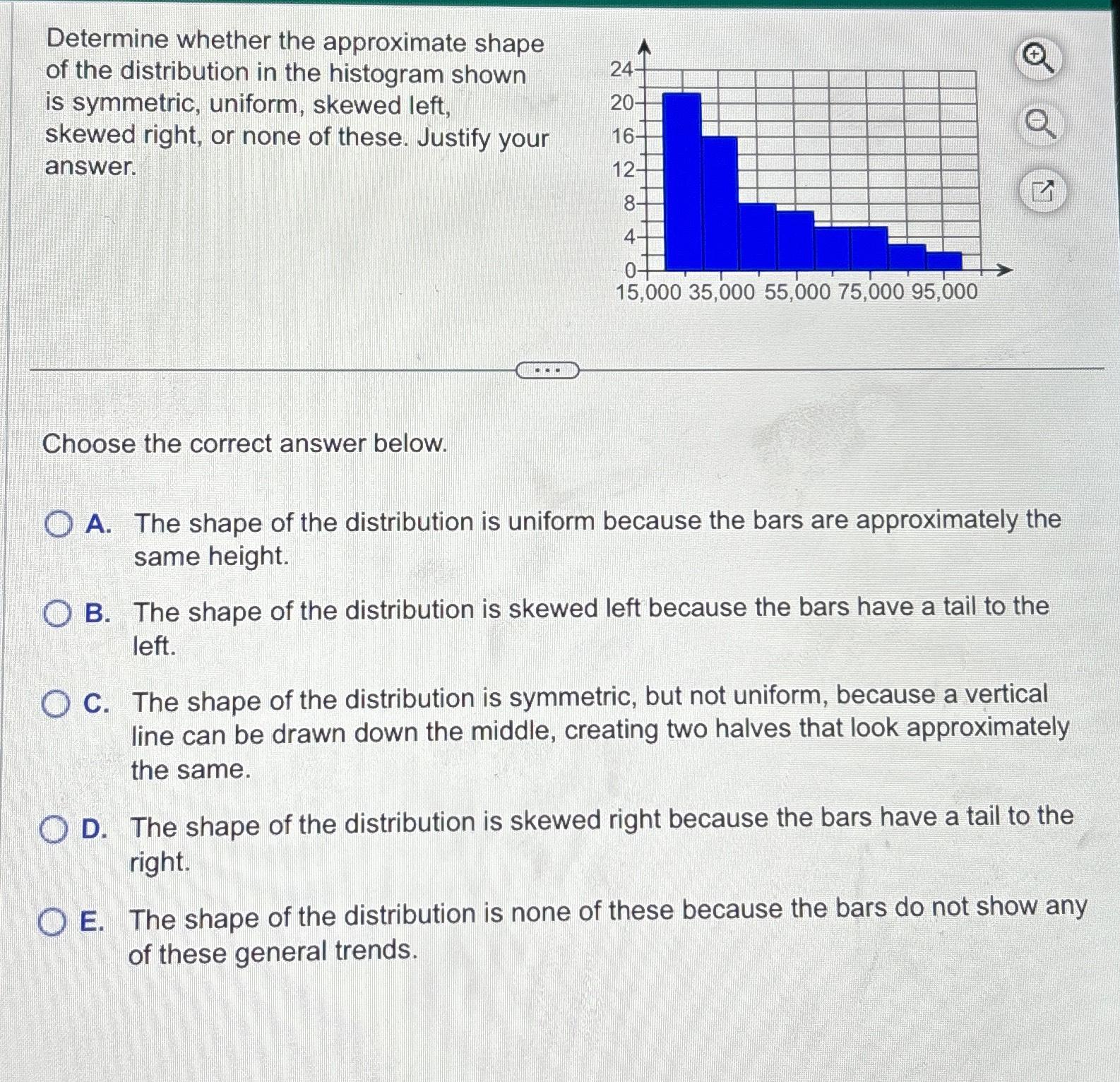 Solved Determine whether the approximate shape of the | Chegg.com