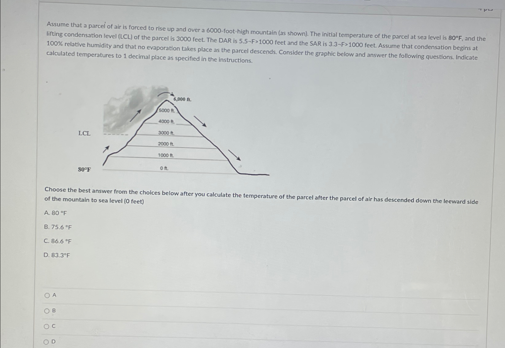Solved Assume that a parcel of air is forced to rise up and | Chegg.com