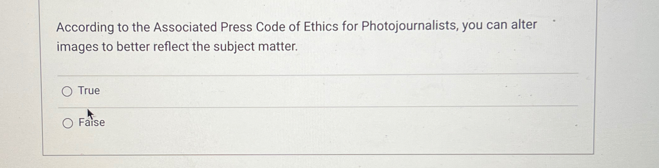Solved According to the Associated Press Code of Ethics for | Chegg.com