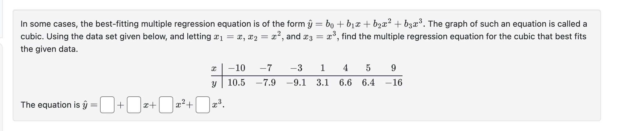 Solved In some cases, the best-fitting multiple regression | Chegg.com