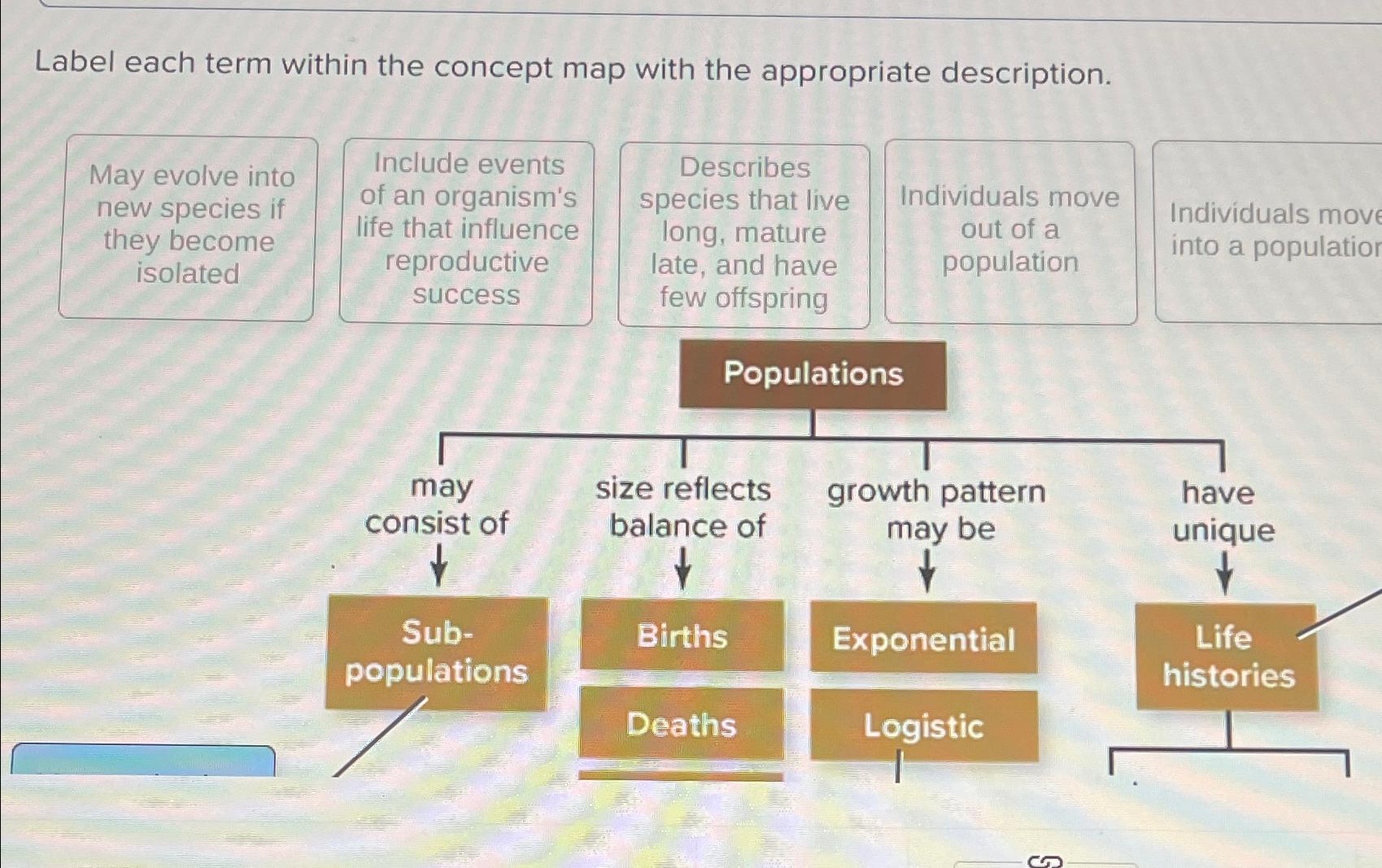 Solved Label each term within the concept map with the | Chegg.com
