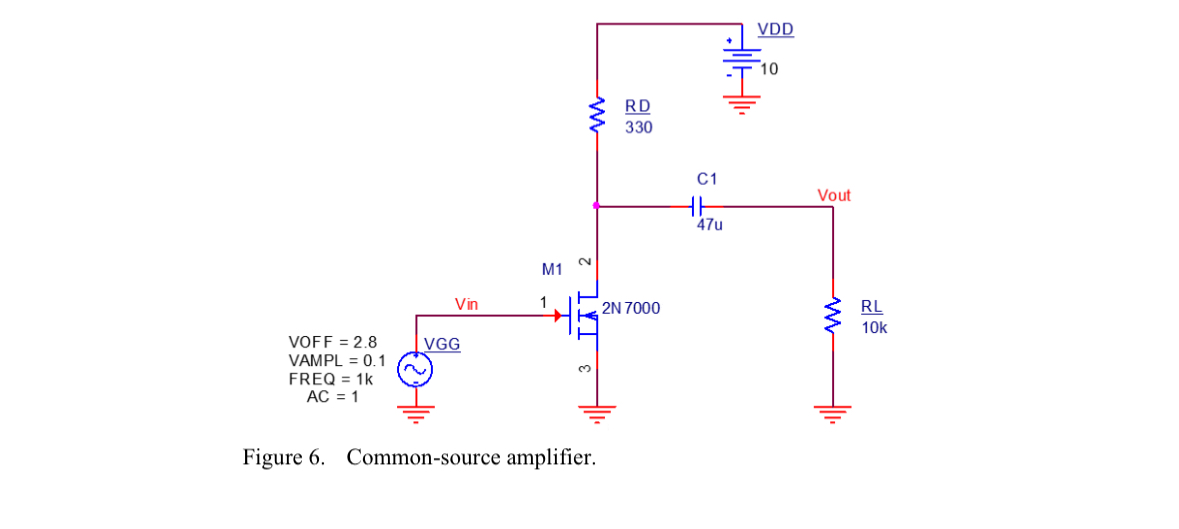 Solved Draw The Circuit Schematic For A Common Source