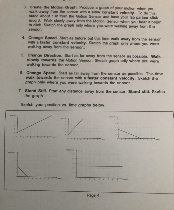 3. Create the Motion Graph. Produce a graph of your | Chegg.com