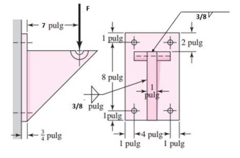 Solved 3) The support plate and the bracket are joined by | Chegg.com