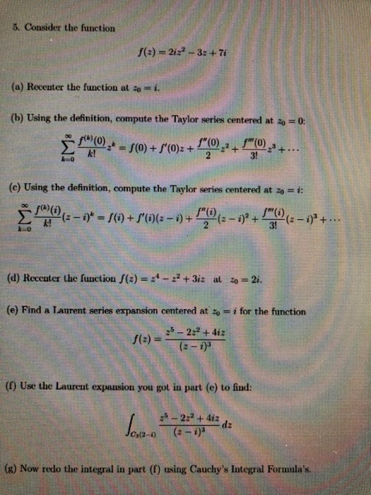 Solved Solve the following complex variables problem. Please | Chegg.com