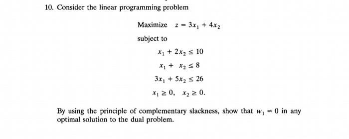Solved 10 Consider The Linear Programming Problem Maximize 0335