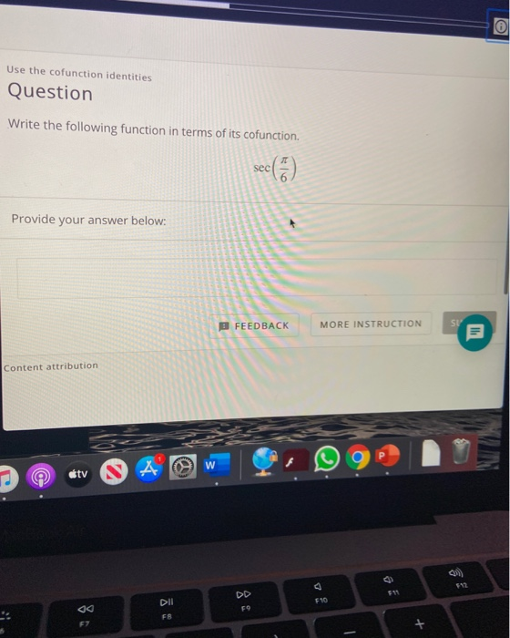 Solved Use The Cofunction Identities Question Write The