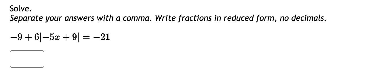Solved Solve.Separate your answers with a comma. Write | Chegg.com