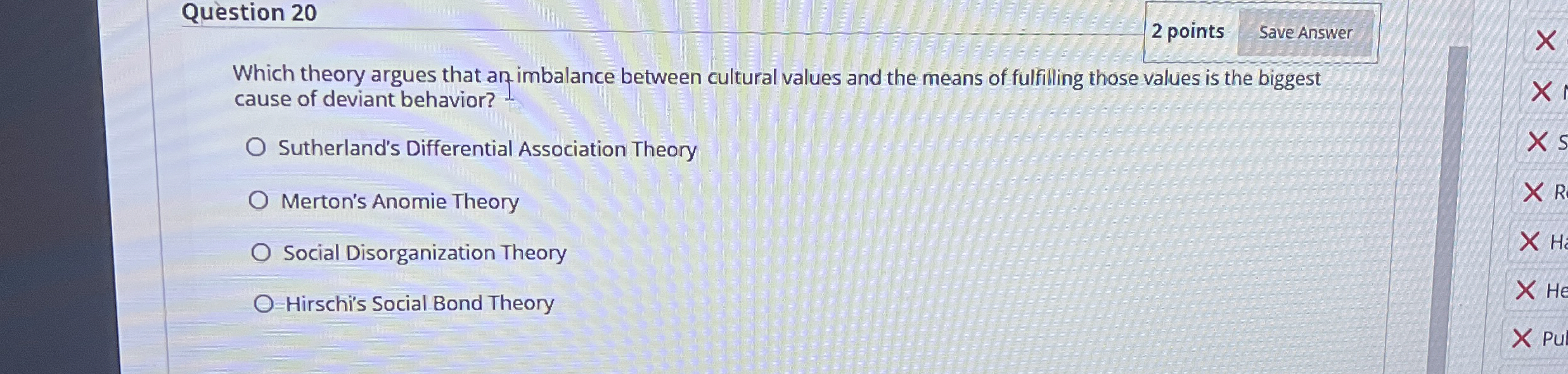 Solved Which theory argues that an imbalance between | Chegg.com