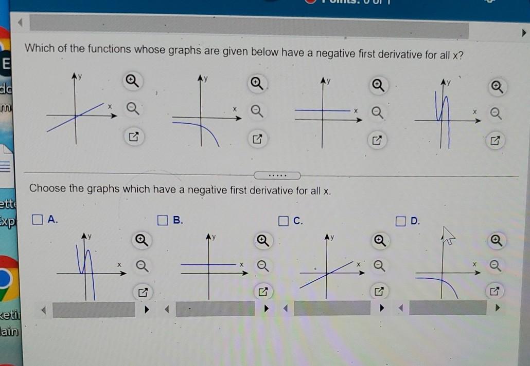 Solved Which of the functions whose graphs are given below | Chegg.com