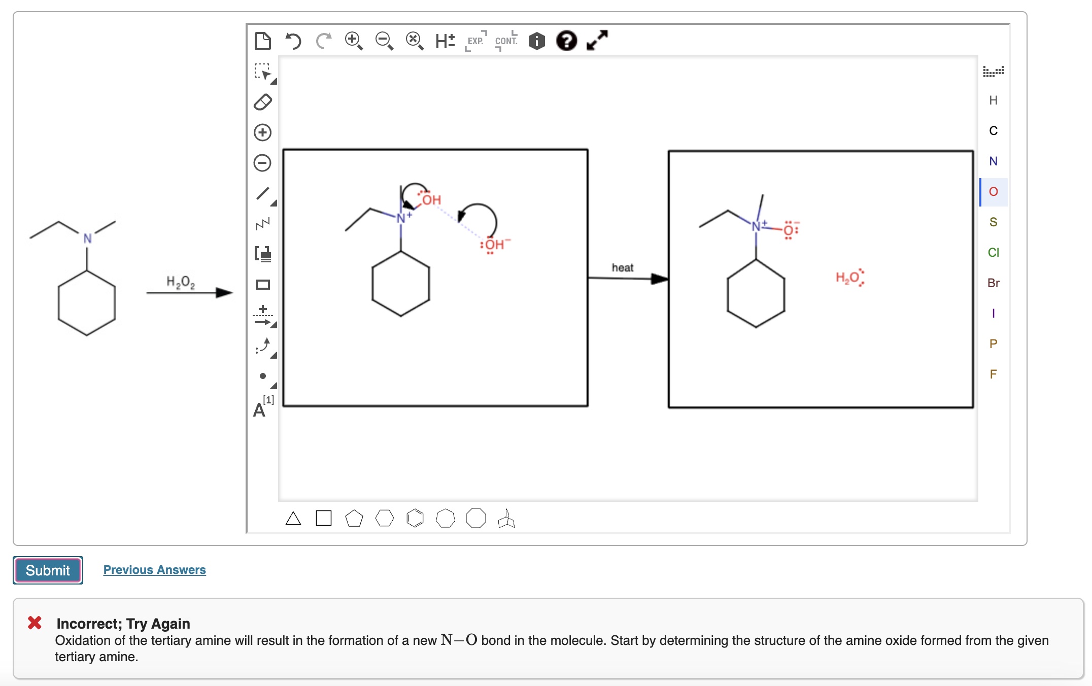 Draw the structure of the amine oxide produced from | Chegg.com
