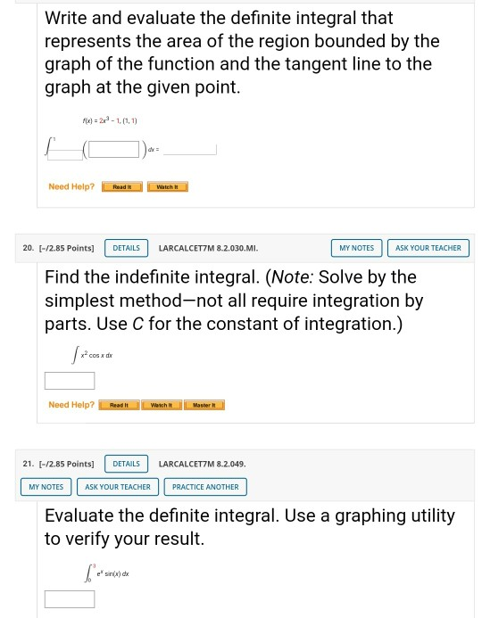 Solved Write and evaluate the definite integral that | Chegg.com