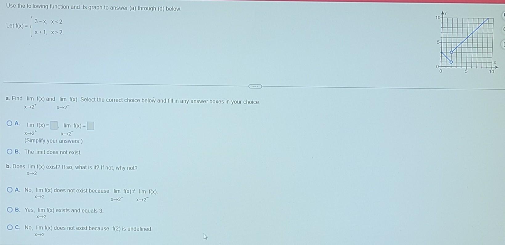 Solved Use the following function and its graph to answer | Chegg.com