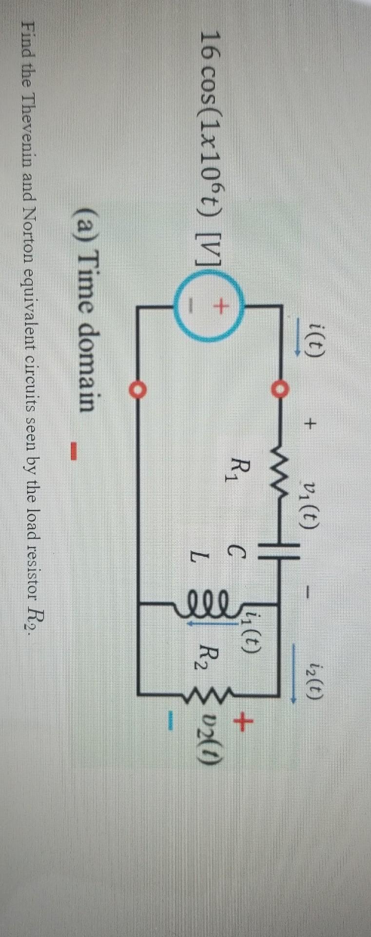 Solved R1 = 6.1 [k22] R2 = 9.0 [kN2] C = 8.2 in F I = 2.8 | Chegg.com