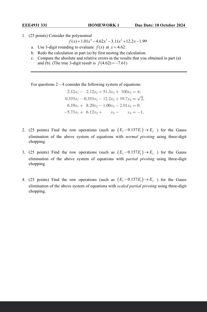 Solved (25 ﻿points) ﻿Consider the | Chegg.com
